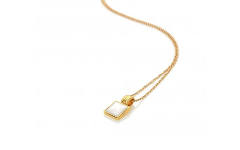 Hot Diamonds x Jac Jossa – Calm Mother of Pearl Square Pendant ...